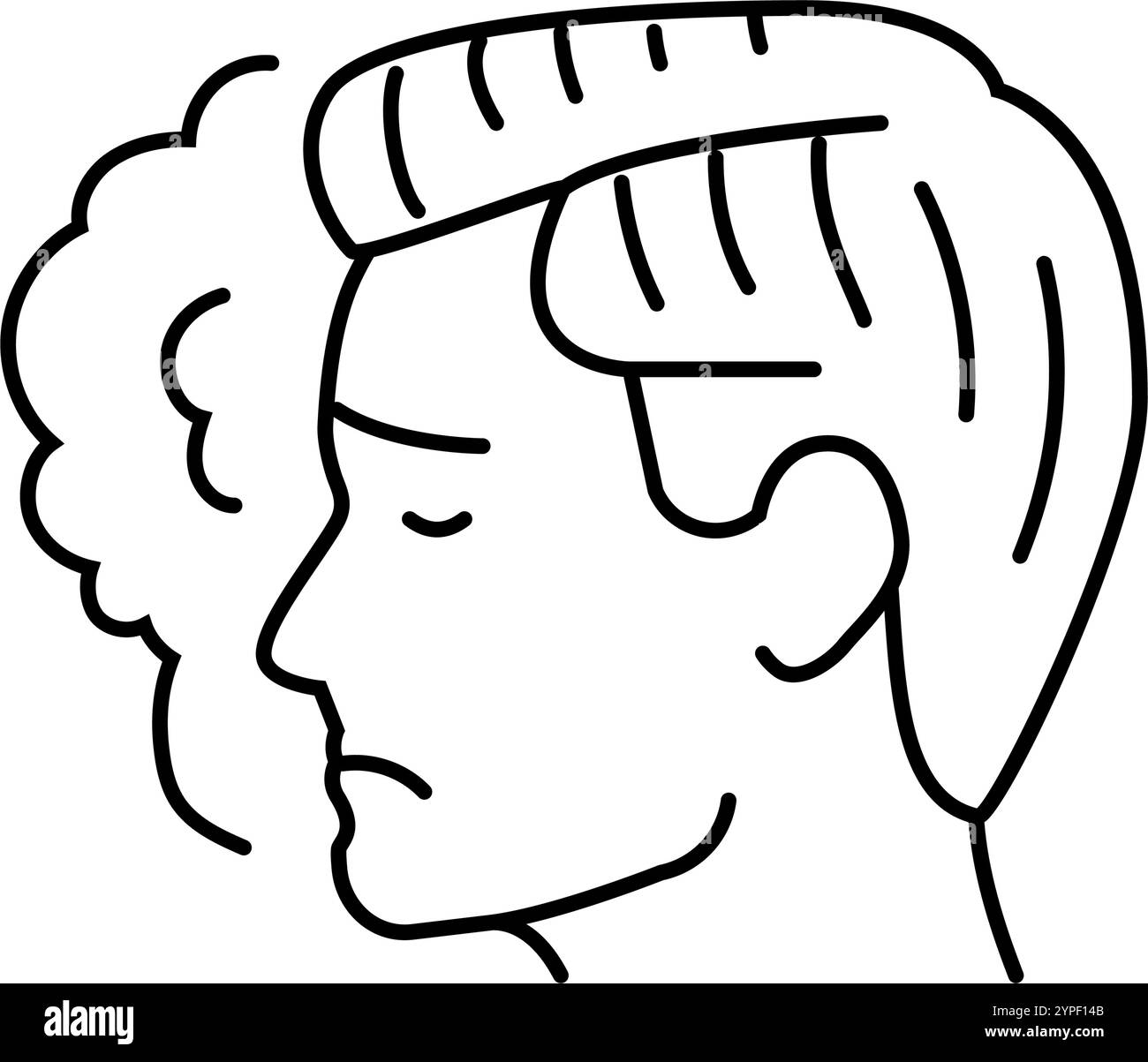 depression man disease line icon vector illustration Stock Vector Image ...