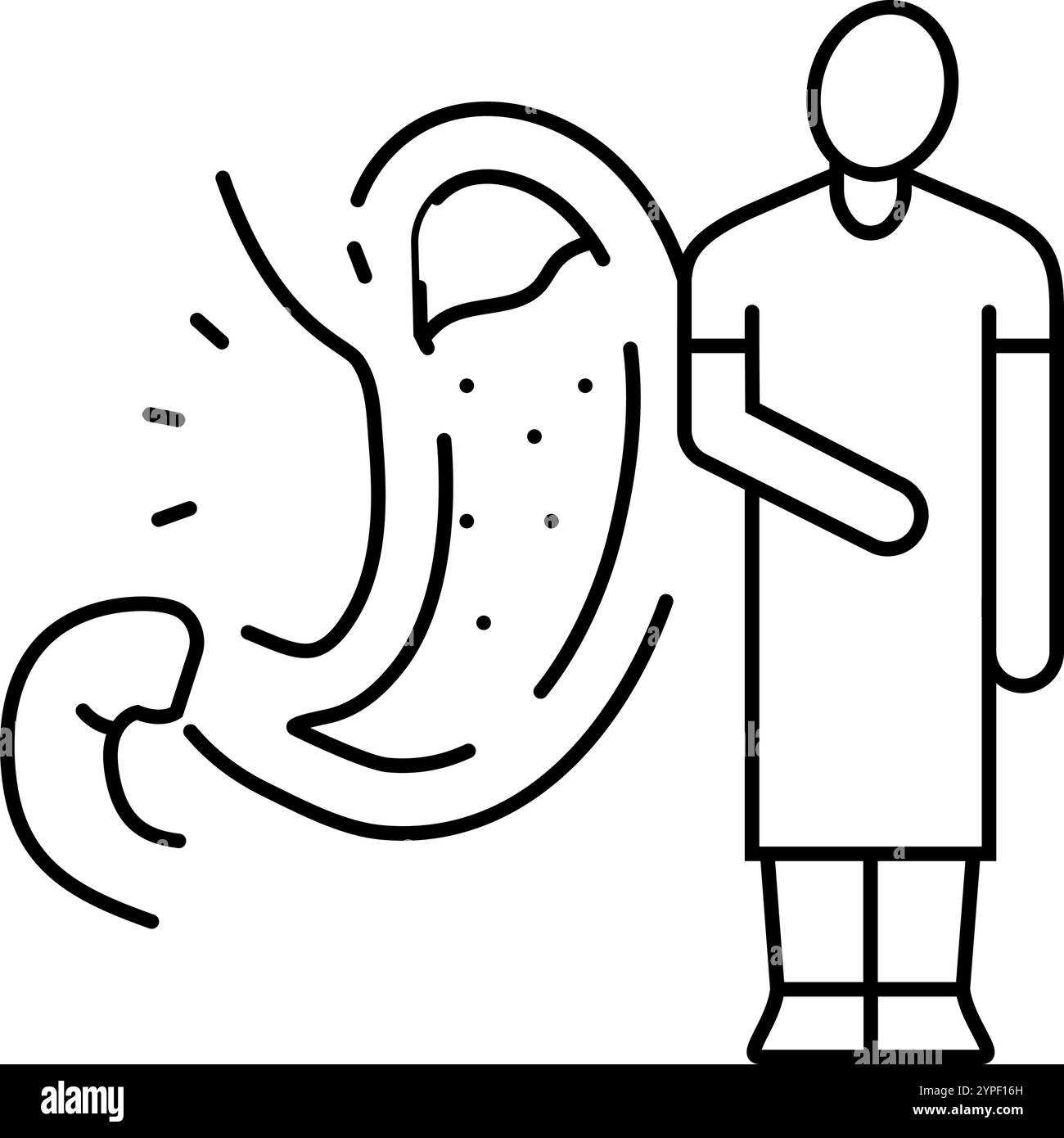 psoriasis man disease line icon vector illustration Stock Vector Image ...