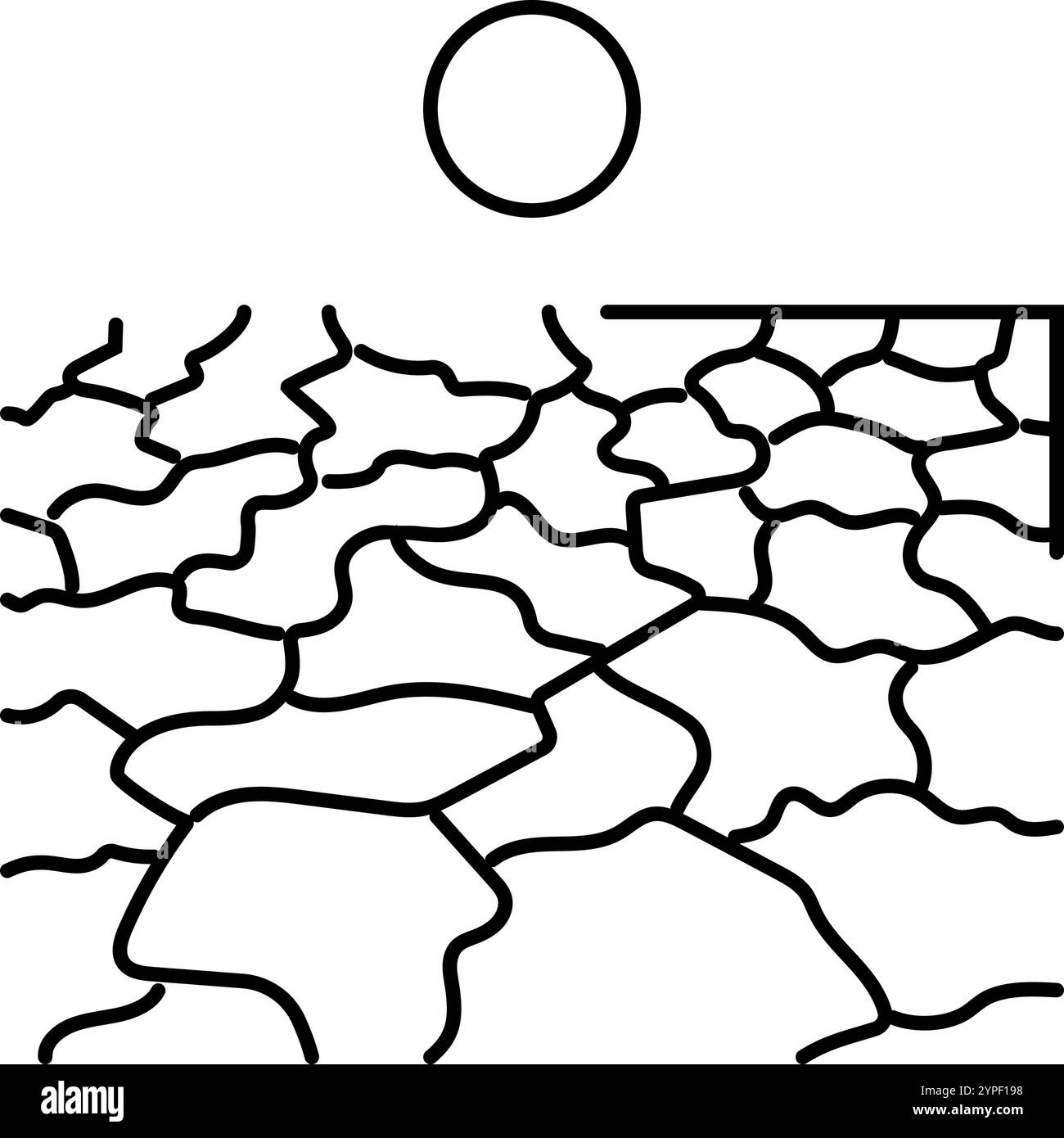 drought weather natural phenomena line icon vector illustration Stock ...