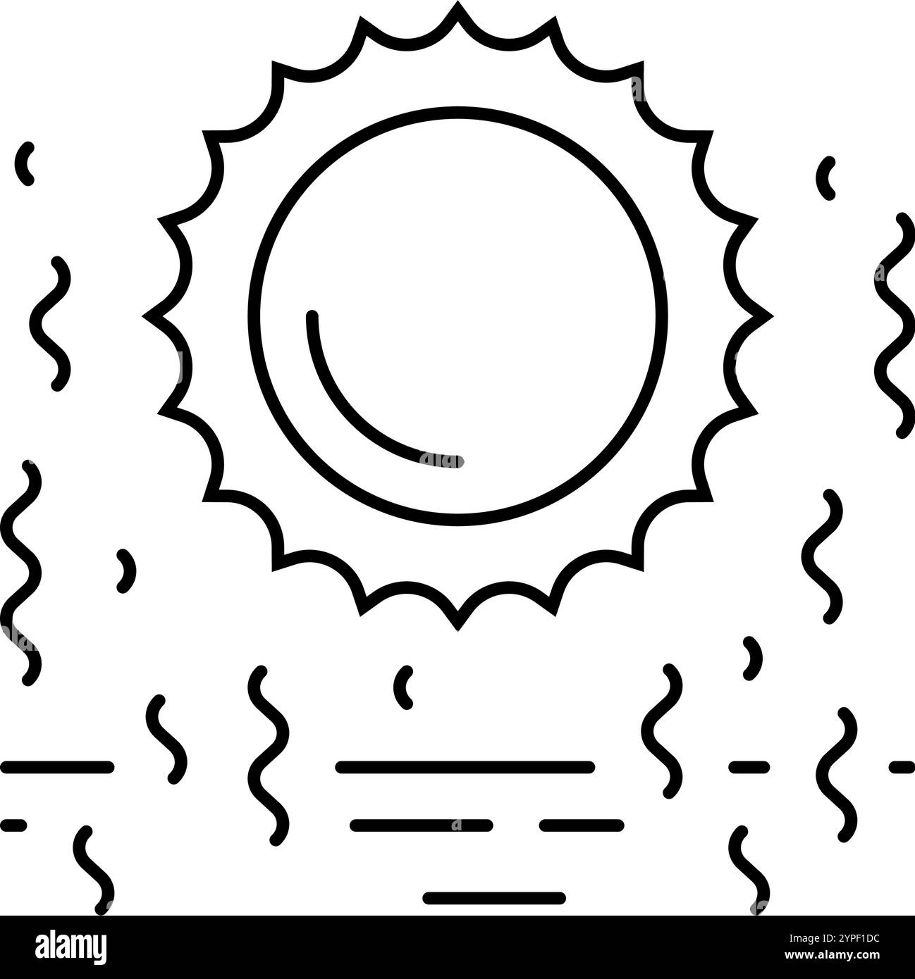 dust devil weather natural phenomena line icon vector illustration ...