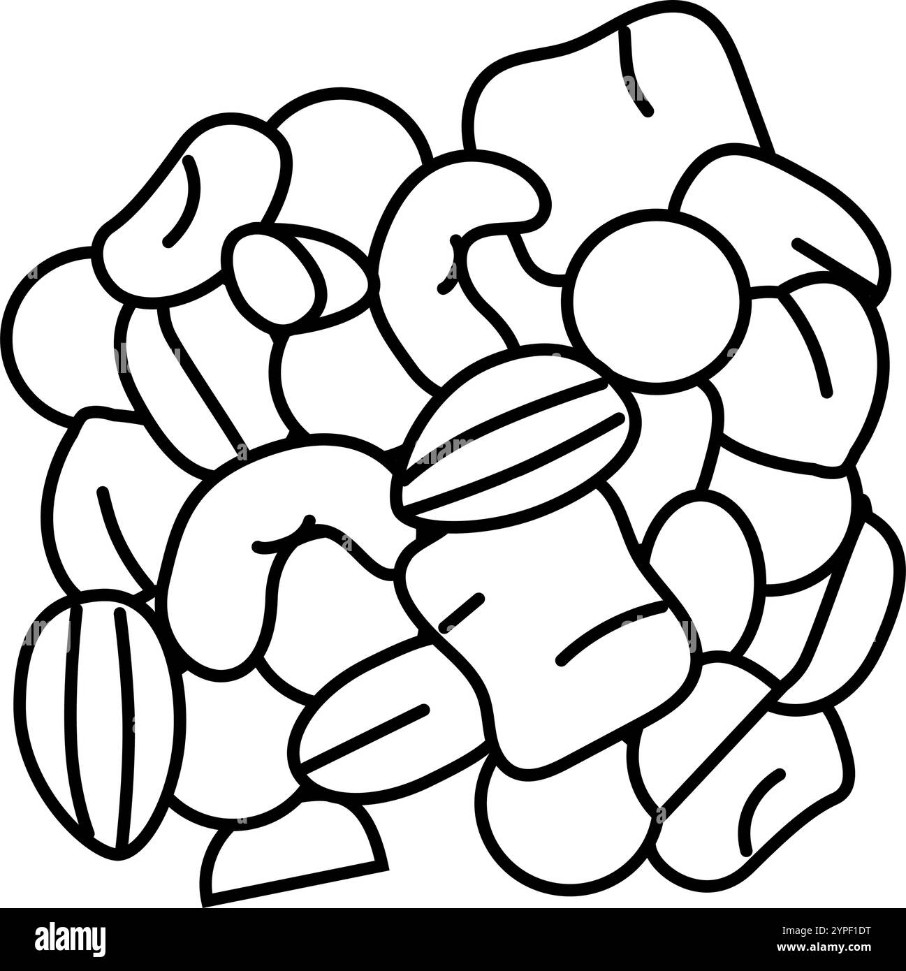 trail mix snack food line icon vector illustration Stock Vector Image ...