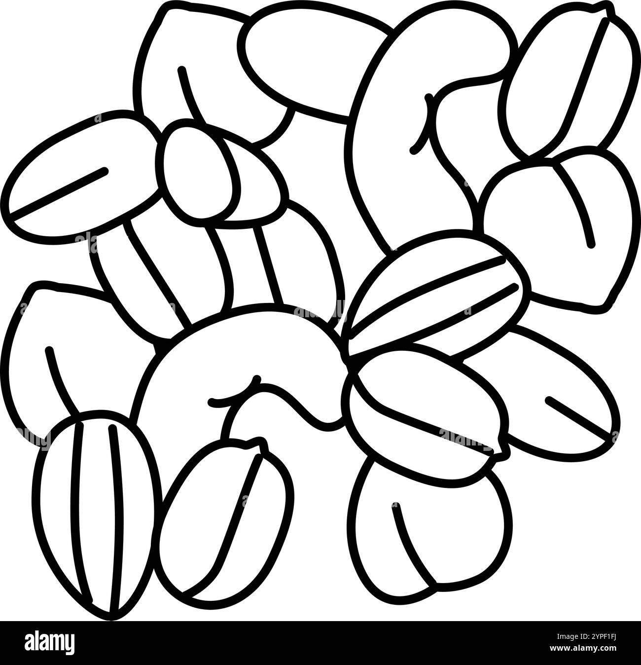 nuts snack food line icon vector illustration Stock Vector Image & Art ...