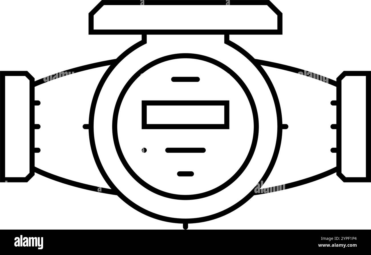 meter water saving line icon vector illustration Stock Vector Image ...