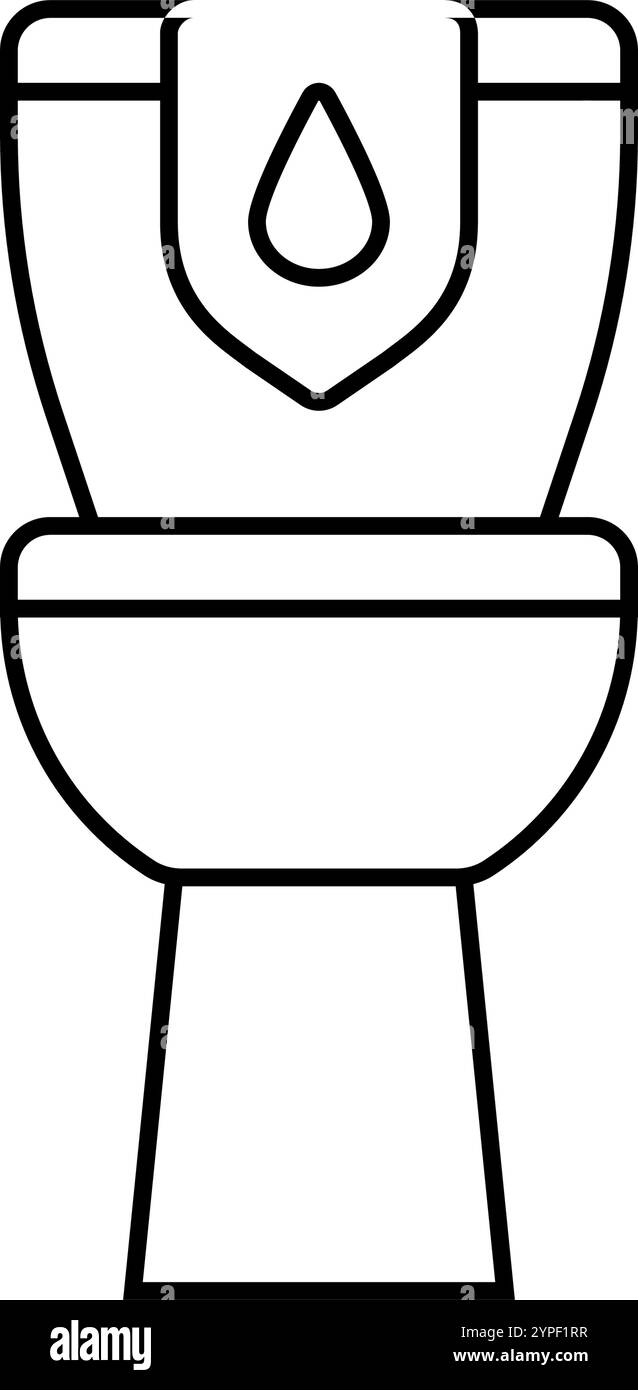 efficient toilet water saving line icon vector illustration Stock ...