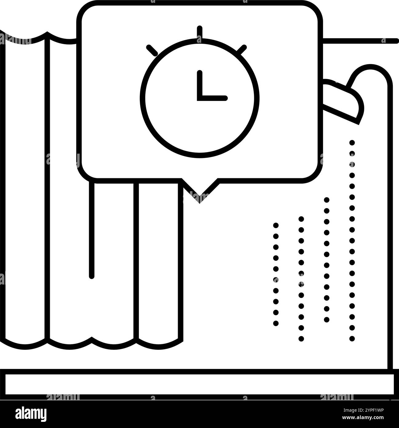 shorter showers water saving line icon vector illustration Stock Vector ...