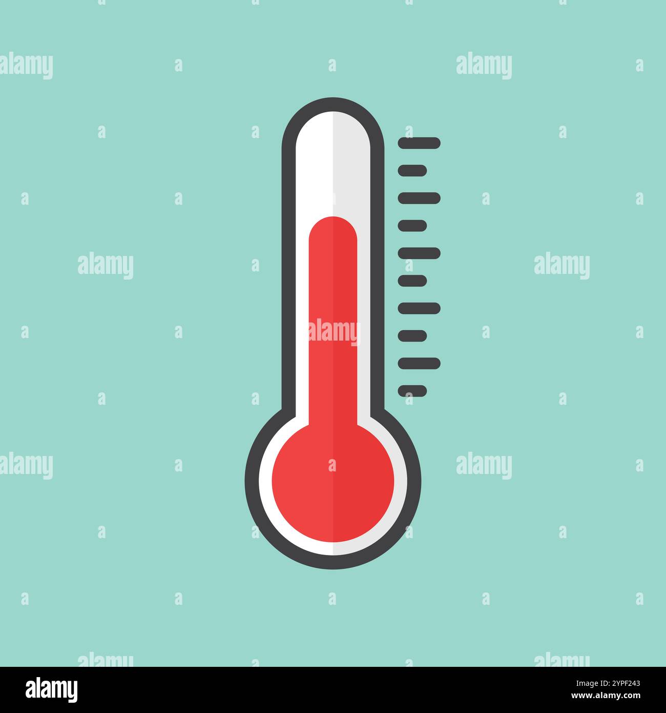 Thermometer Icon In Flat Style Climate Control Vector Illustration On Isolated Background
