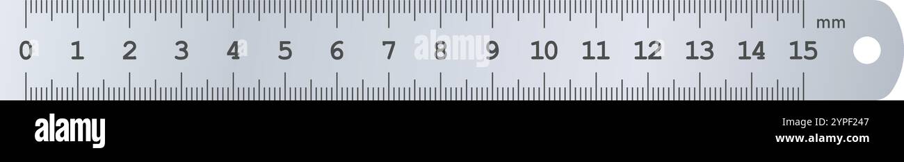 Metric measurement icon in flat style. Metal measure scale vector ...