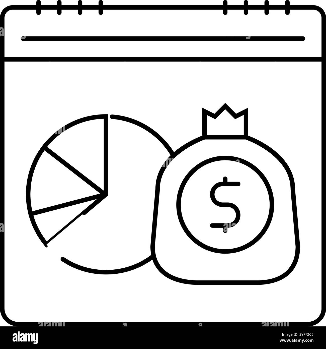 monthly expenses budget planning line icon vector illustration Stock ...