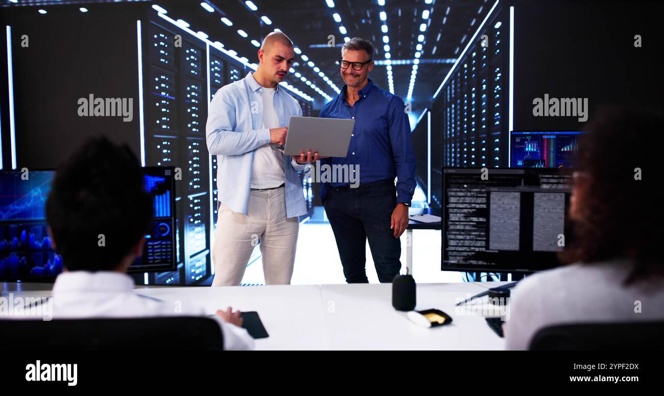 Data Center Security Cyber Management Using Computer Stock Photo - Alamy