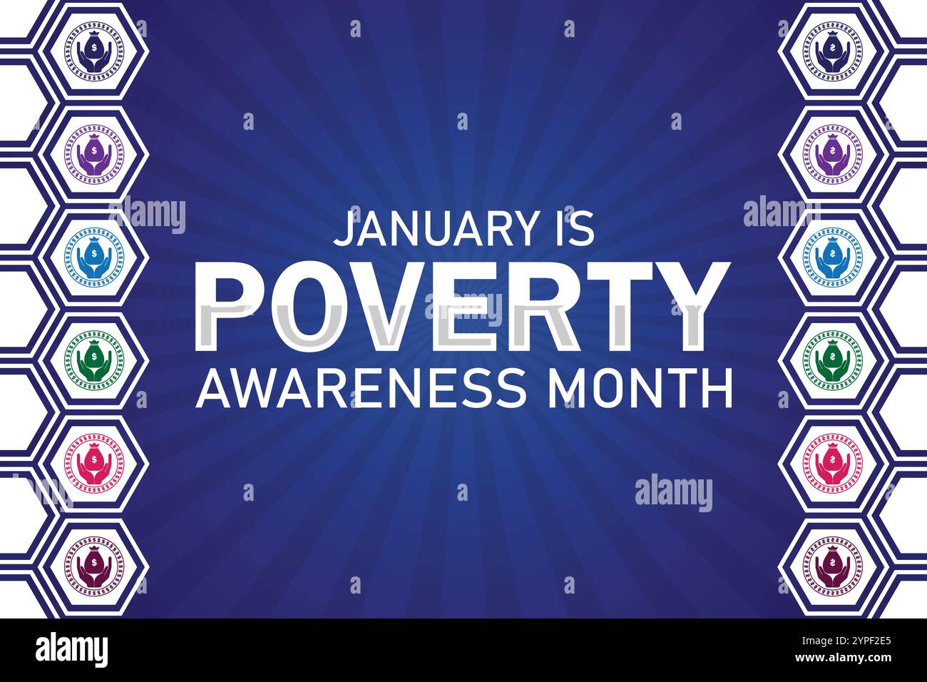 January Is Poverty Awareness Month wallpaper with shapes and typography ...