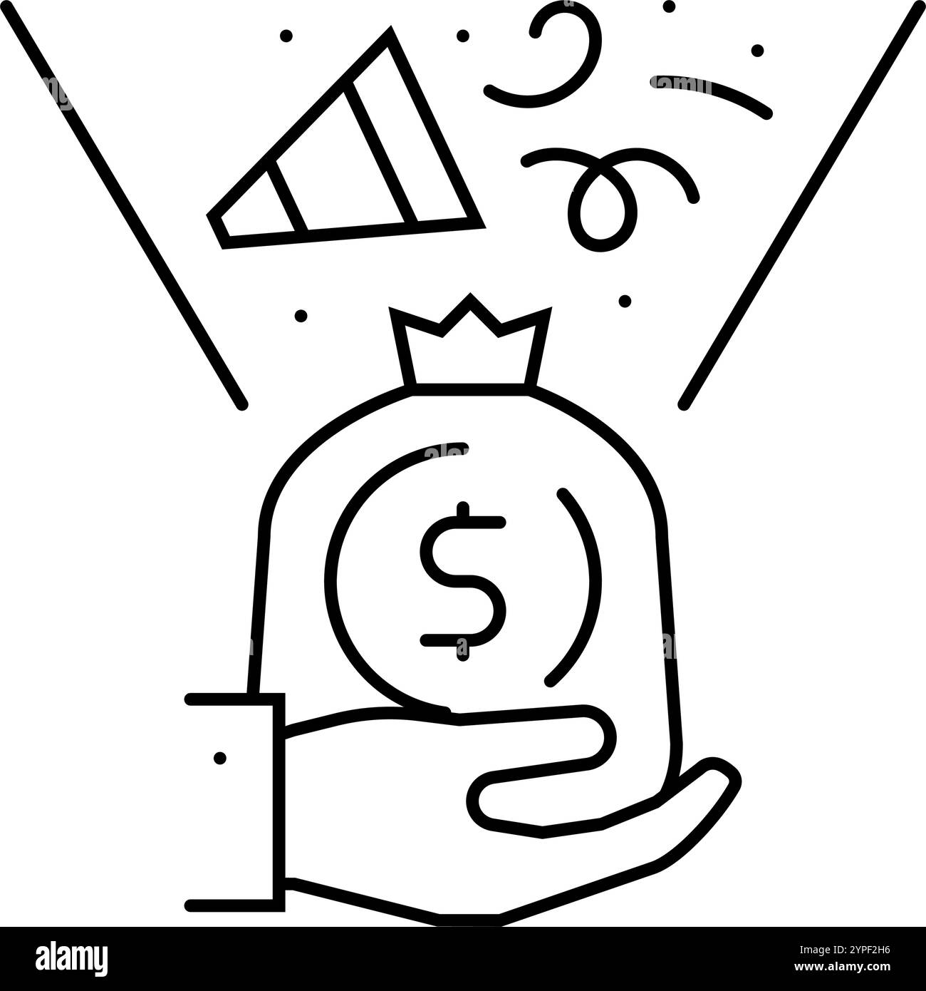 entertainment budget planning line icon vector illustration Stock ...