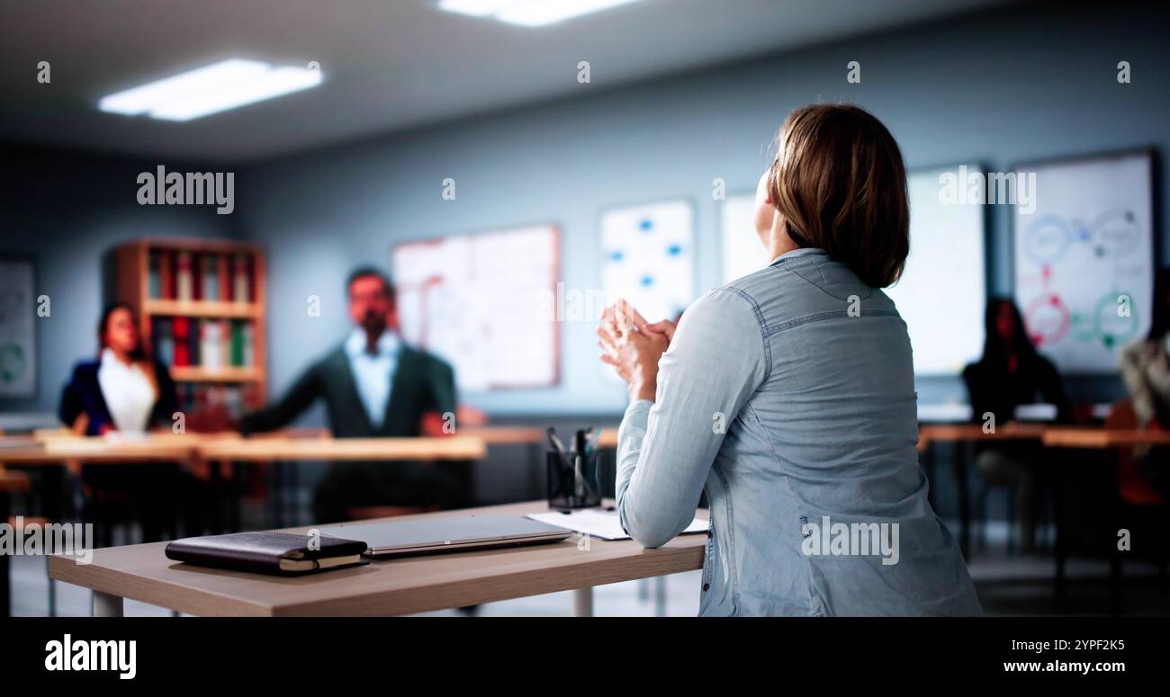 Professor Teacher Classroom Teaching Students. Education And Technology ...