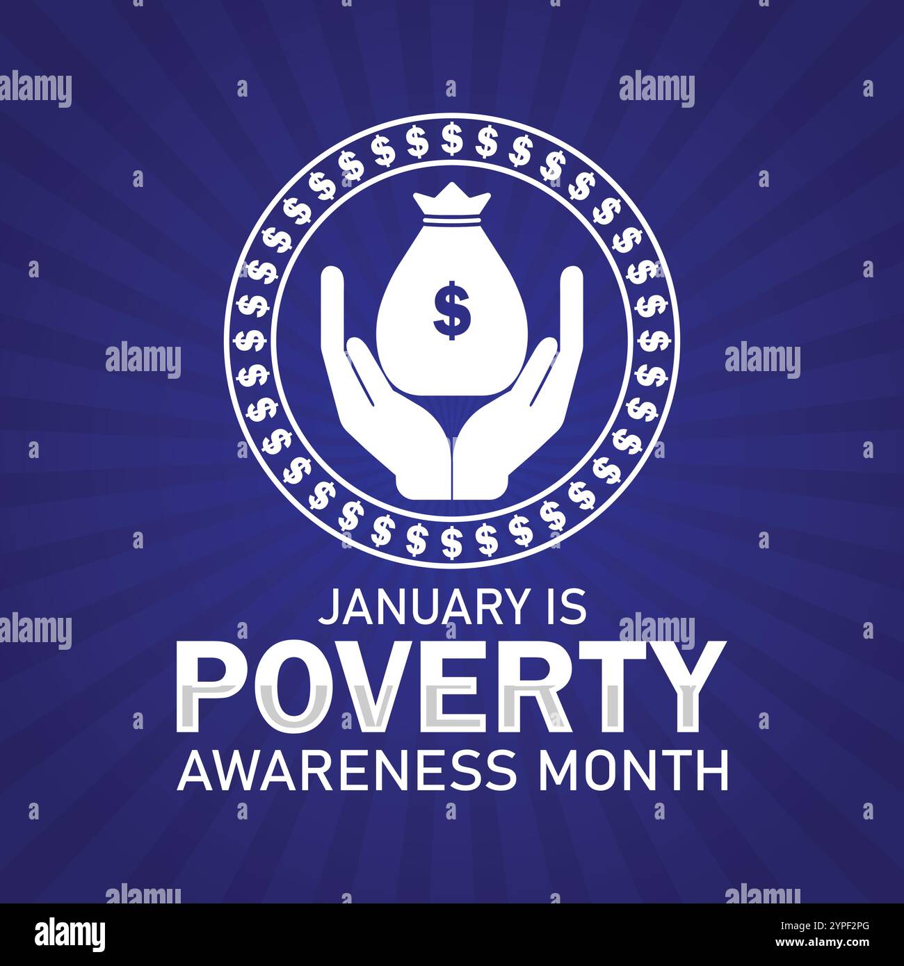 January Is Poverty Awareness Month. Holiday concept. Template for ...