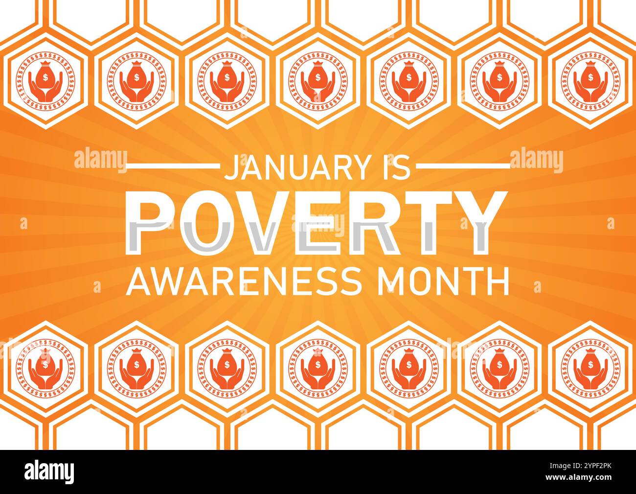 January Is Poverty Awareness Month Vector illustration. Suitable for ...