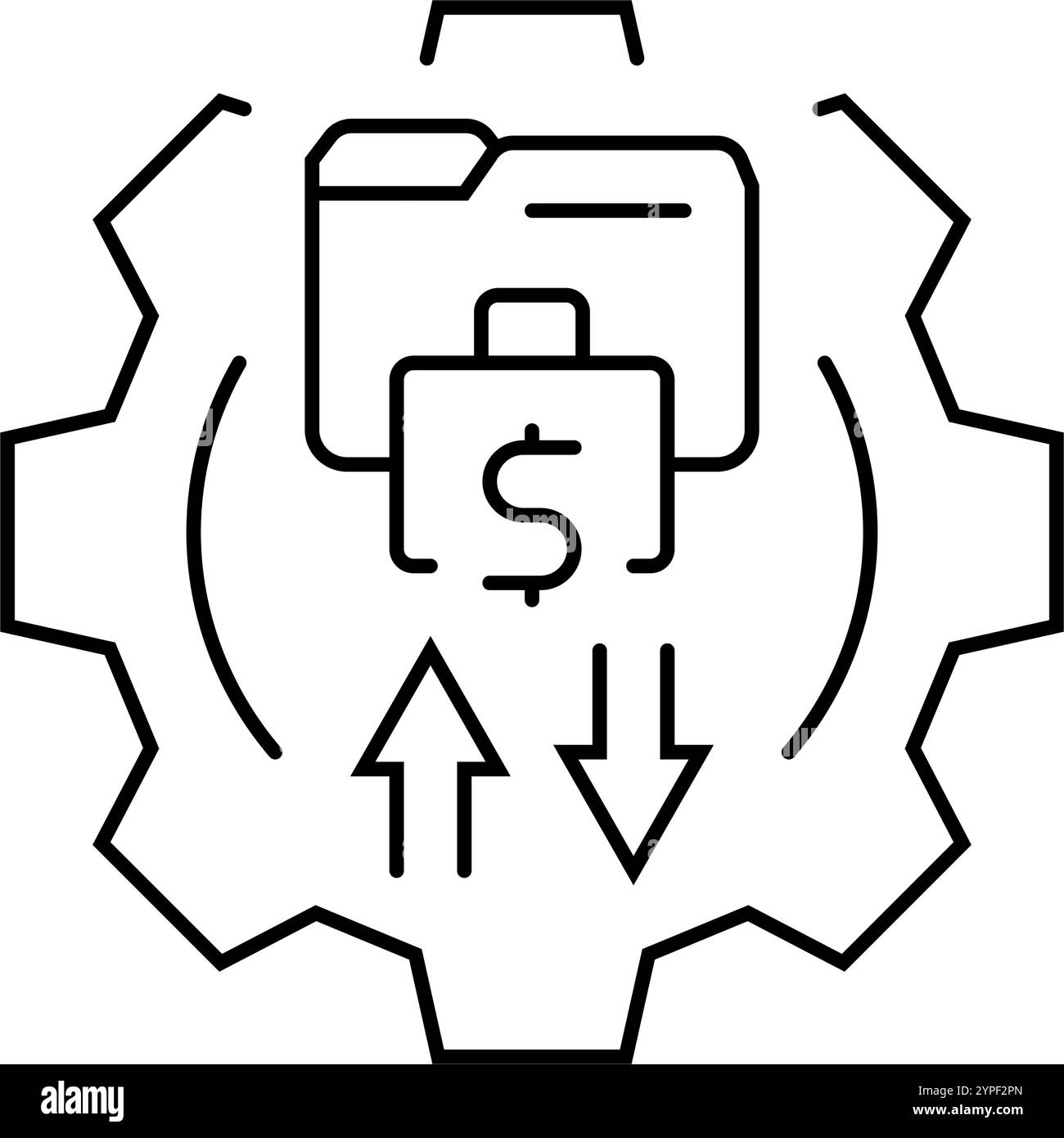 adjustments budget planning line icon vector illustration Stock Vector ...