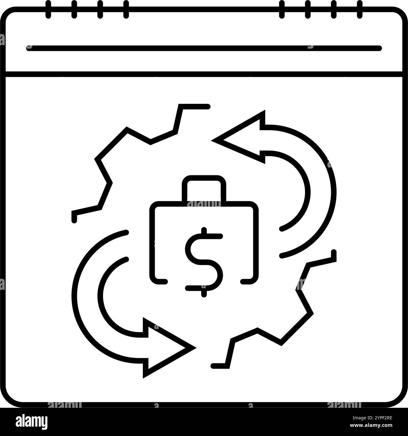 variable expenses budget planning line icon vector illustration Stock ...