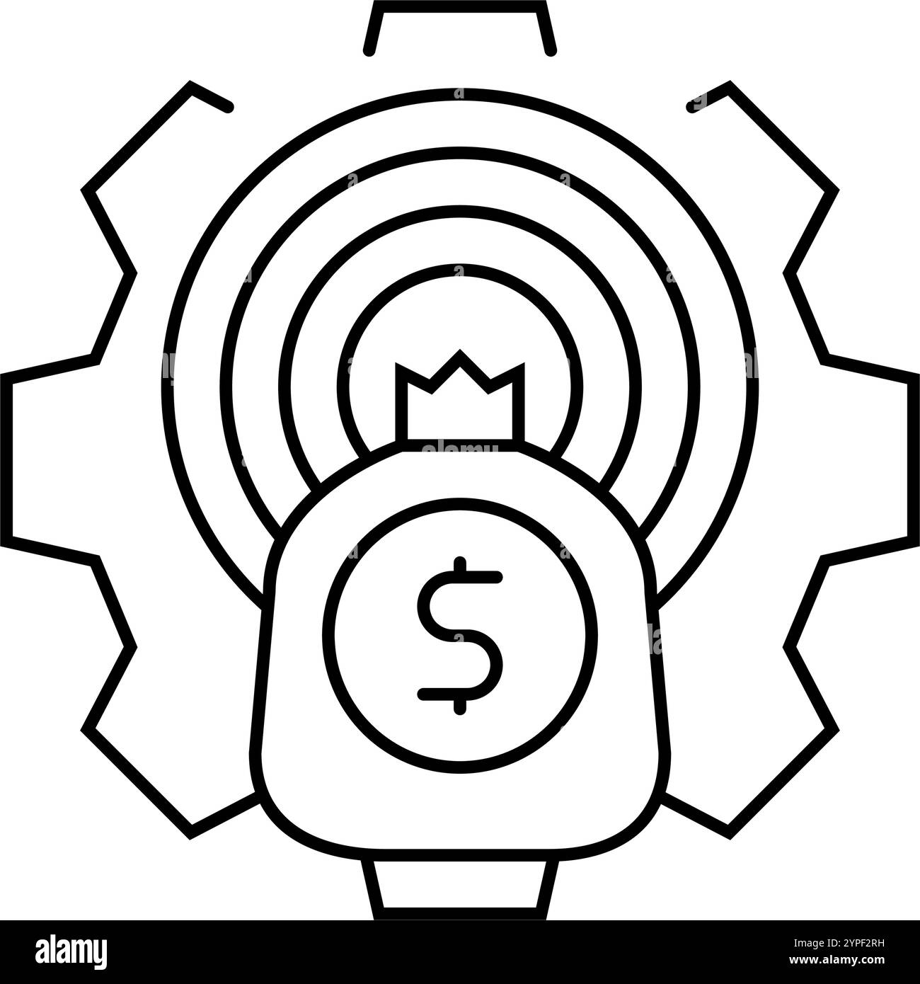 financial goals budget planning line icon vector illustration Stock ...