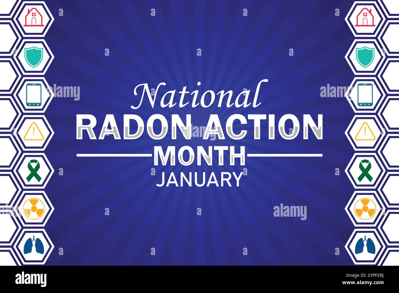 National Radon Action Month January wallpaper with shapes and ...