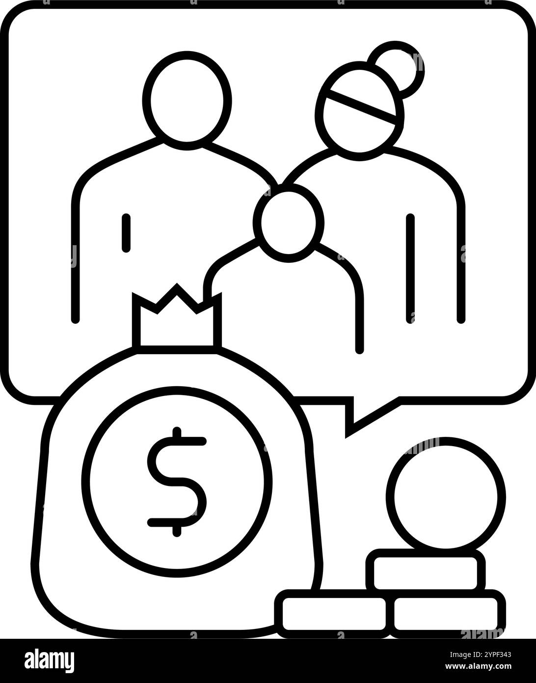 bill reminders budget planning line icon vector illustration Stock ...