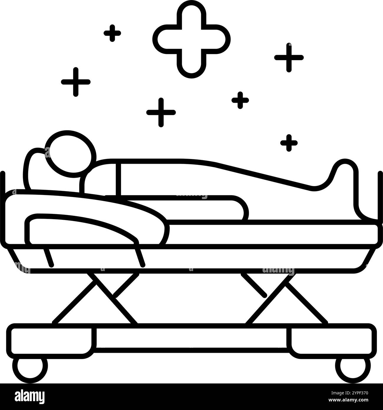healing process cancer treatment line icon vector illustration Stock ...