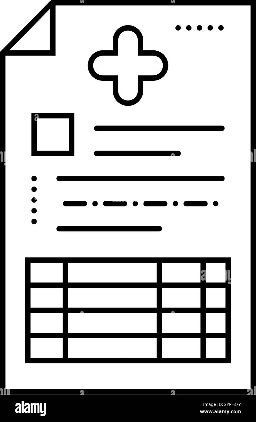 treatment plan cancer line icon vector illustration Stock Vector Image ...