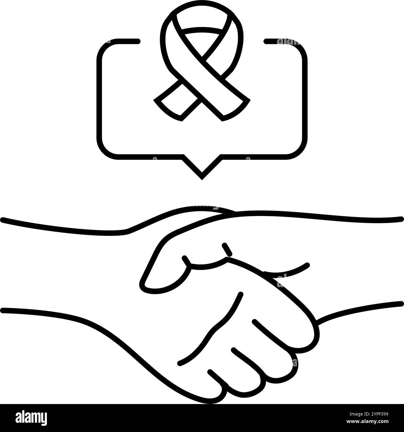 Support Group Cancer Treatment Line Icon Vector Illustration Stock 5780