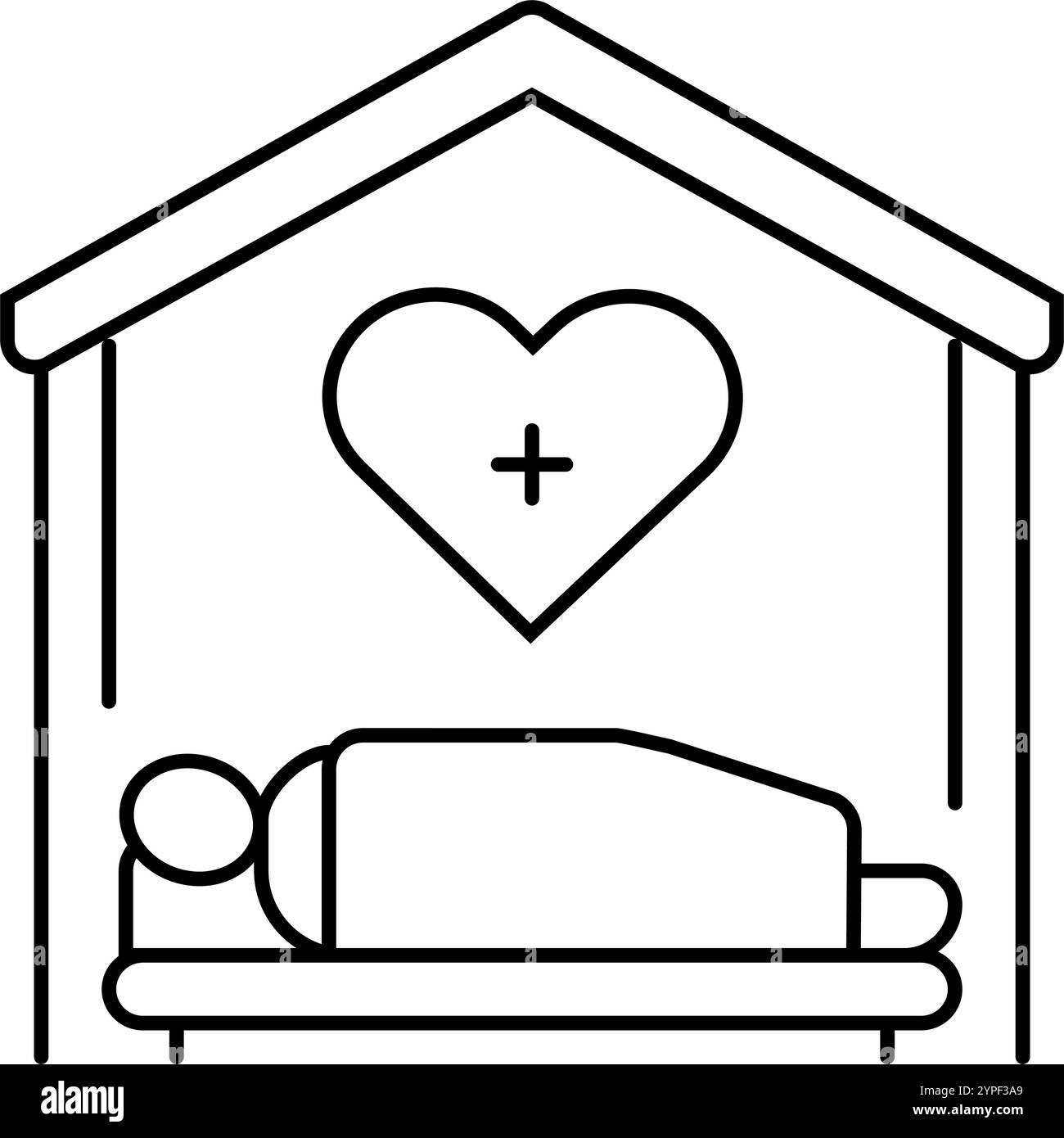 recovery cancer treatment line icon vector illustration Stock Vector ...