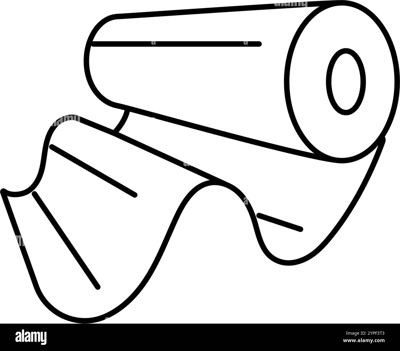 fabric rolls dressmaking fashion line icon vector illustration Stock ...