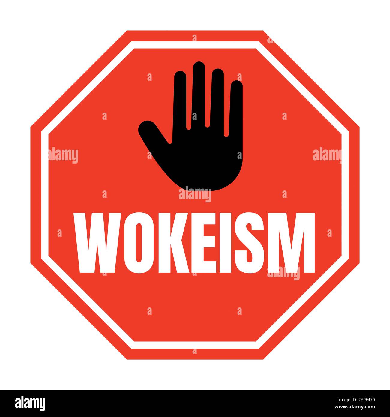Stop wokeism symbol icon illustration Stock Photo - Alamy