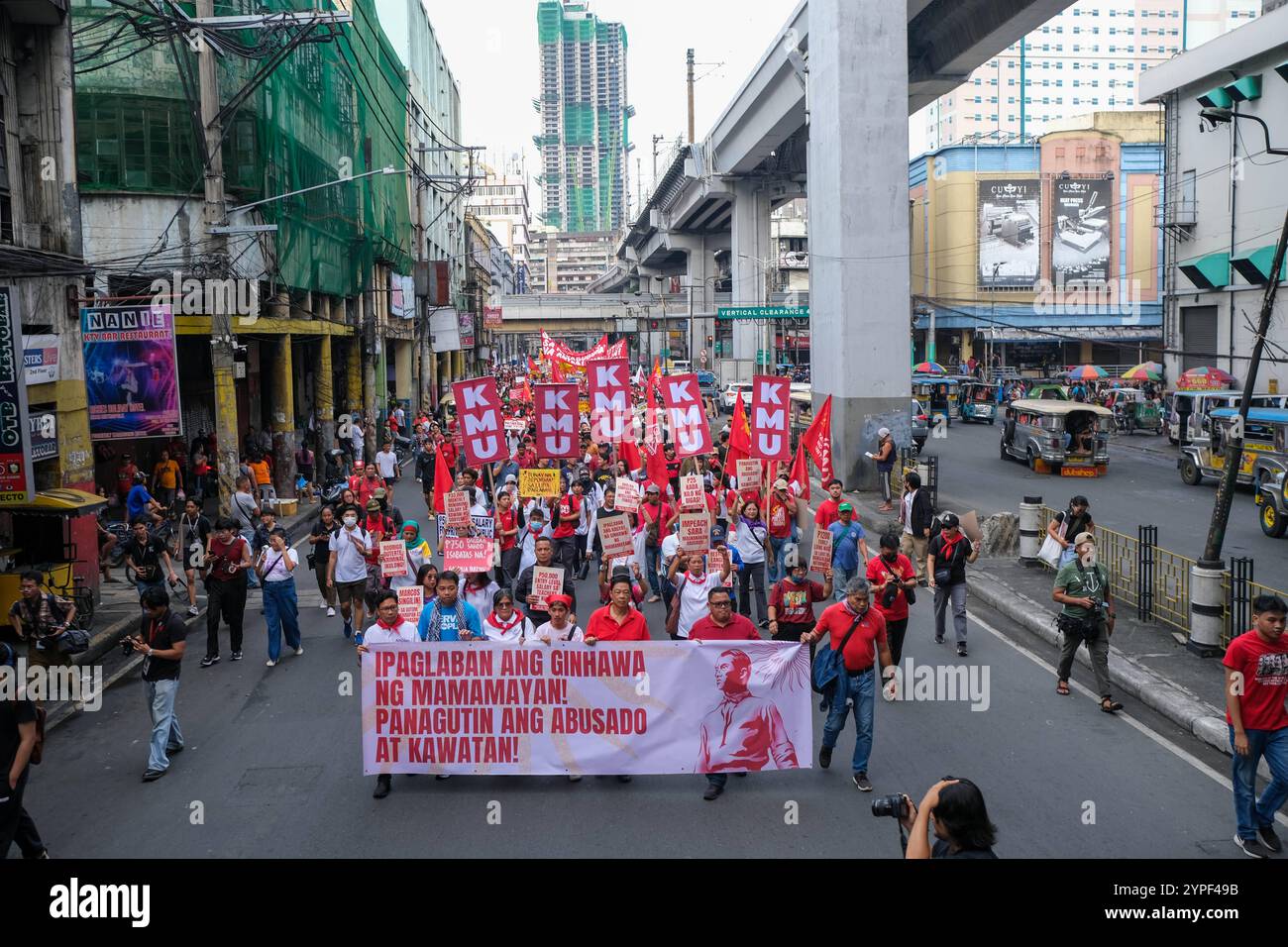 Workers and progressive groups clash with police forces during the ...