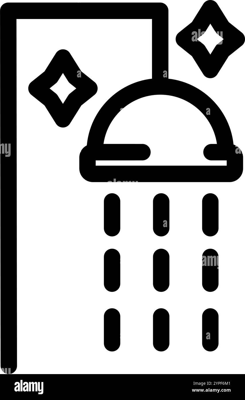 Shower icon symbol - Shower to get clean vector illustration Stock ...