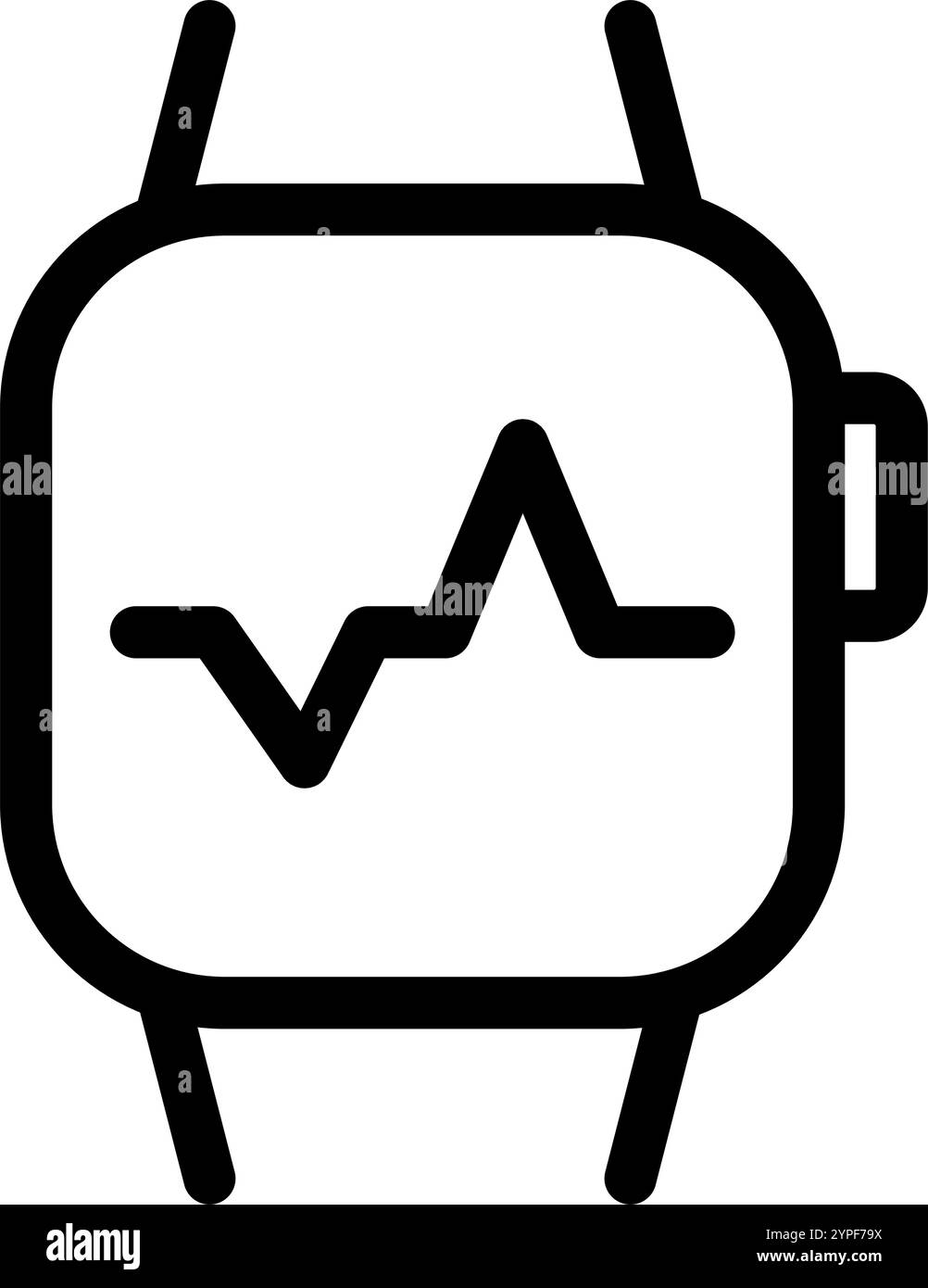 Fitness health tracker to measure BPM and EGC - Flat icon symbol Stock ...