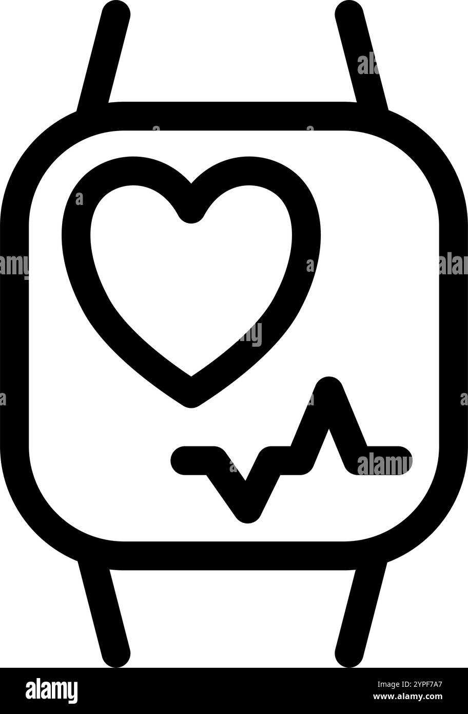 Fitness health tracker to measure BPM and EGC - Flat icon symbol Stock ...