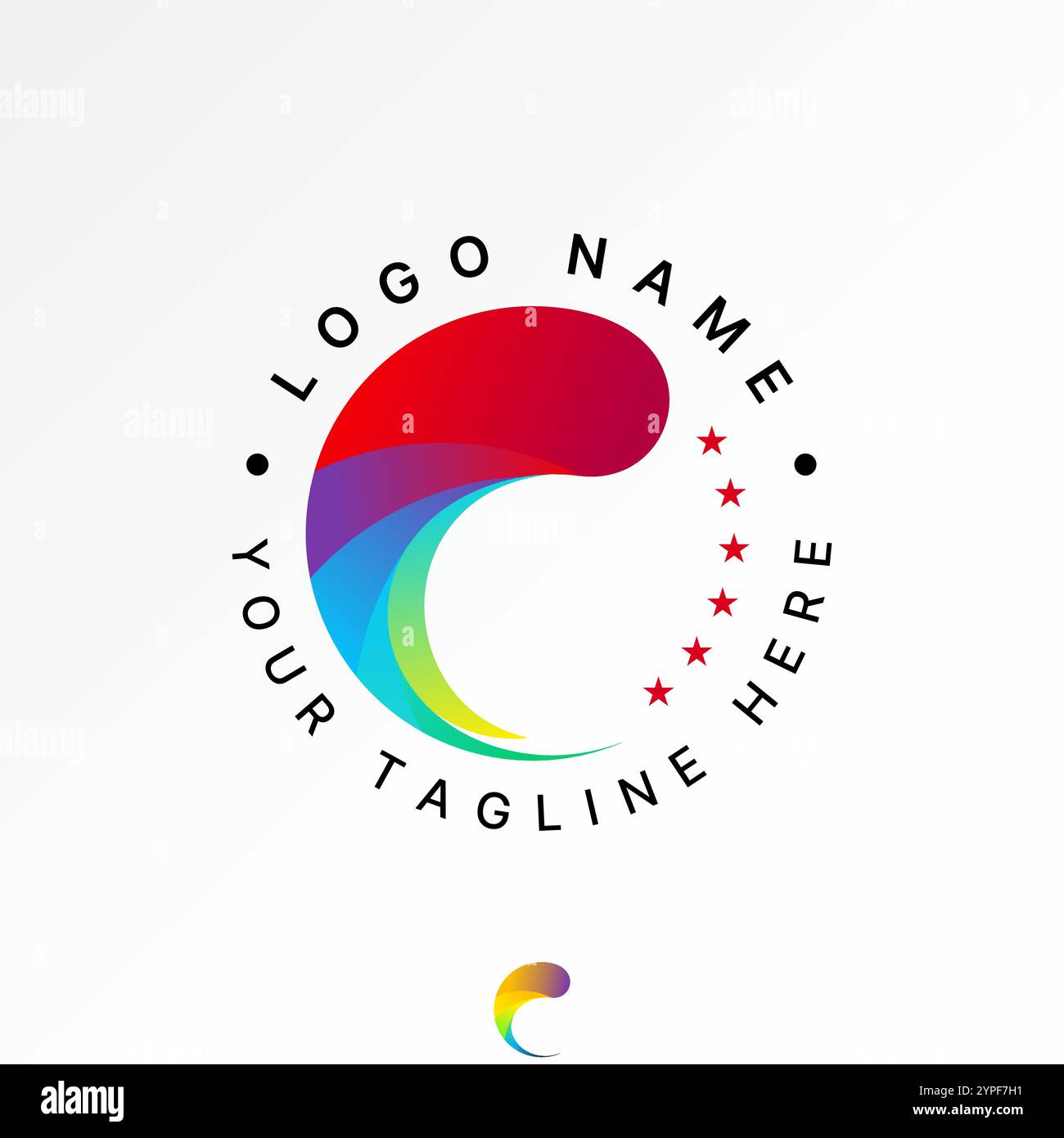 Logo design graphic concept creative premium vector stock image graphic initial C font swoosh ...
