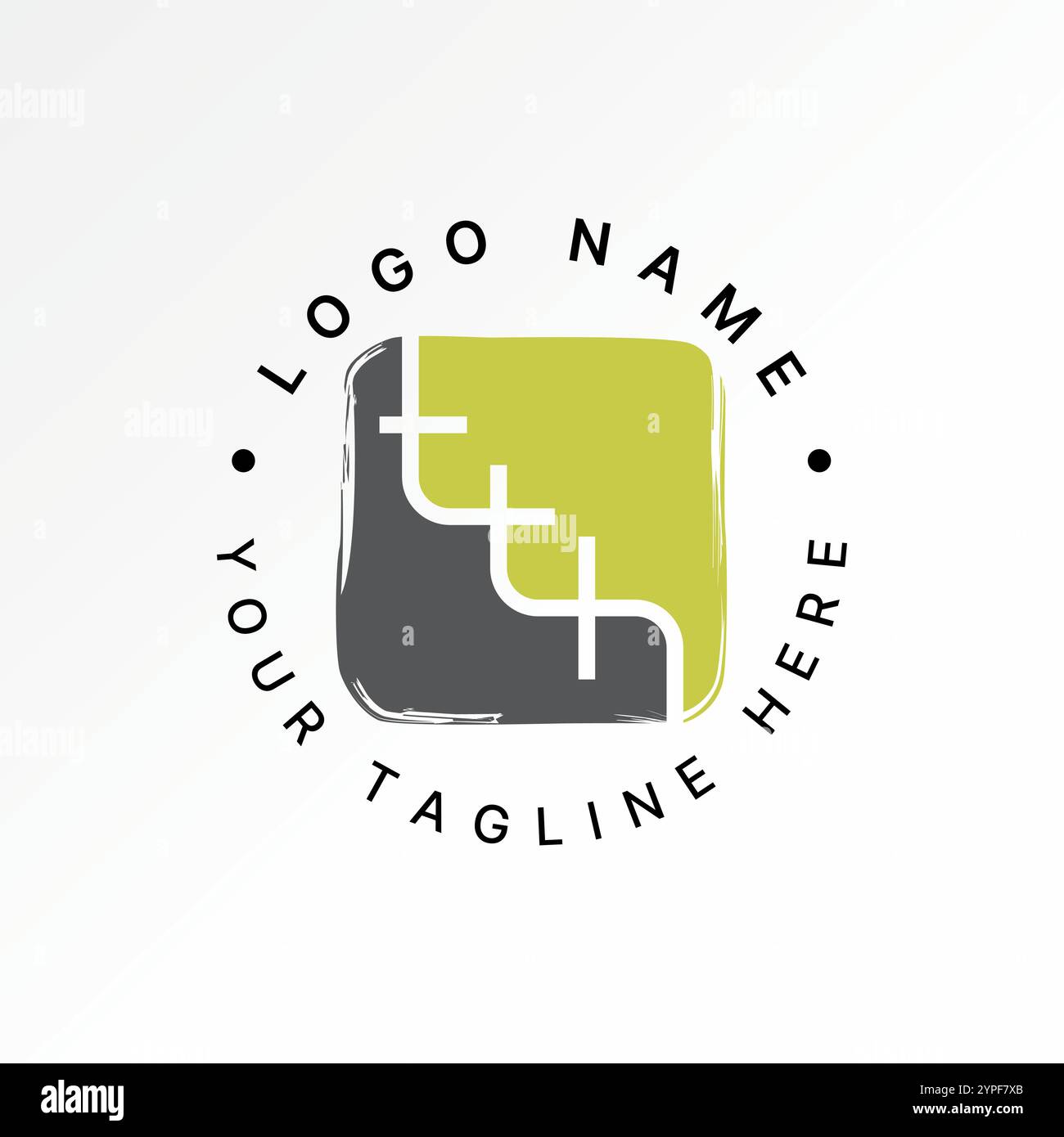 Logo design graphic concept creative premium vector stock image graphic letter TTH font square ...