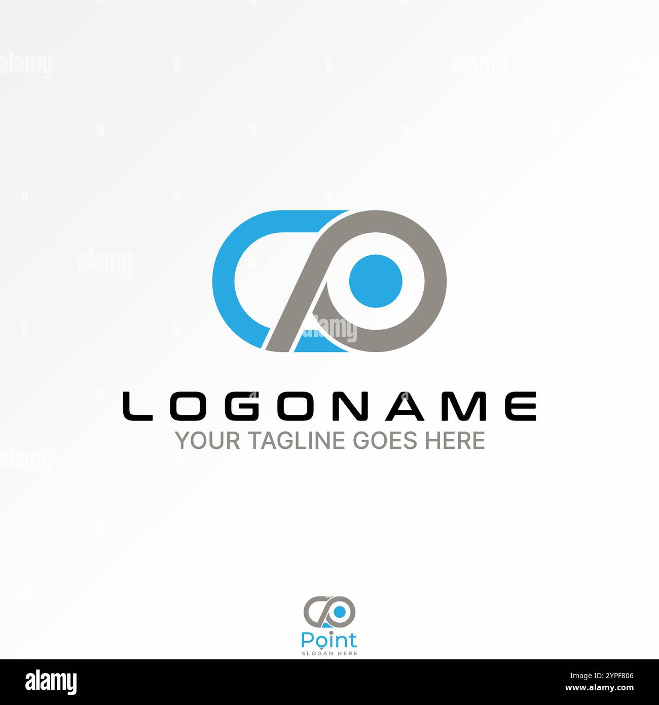 Logo design graphic concept creative premium vector stock image graphic initial CP sans serif ...