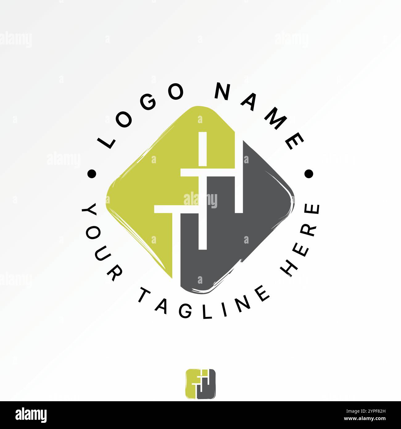 Logo design graphic concept creative premium vector stock image graphic initial TTH line font ...