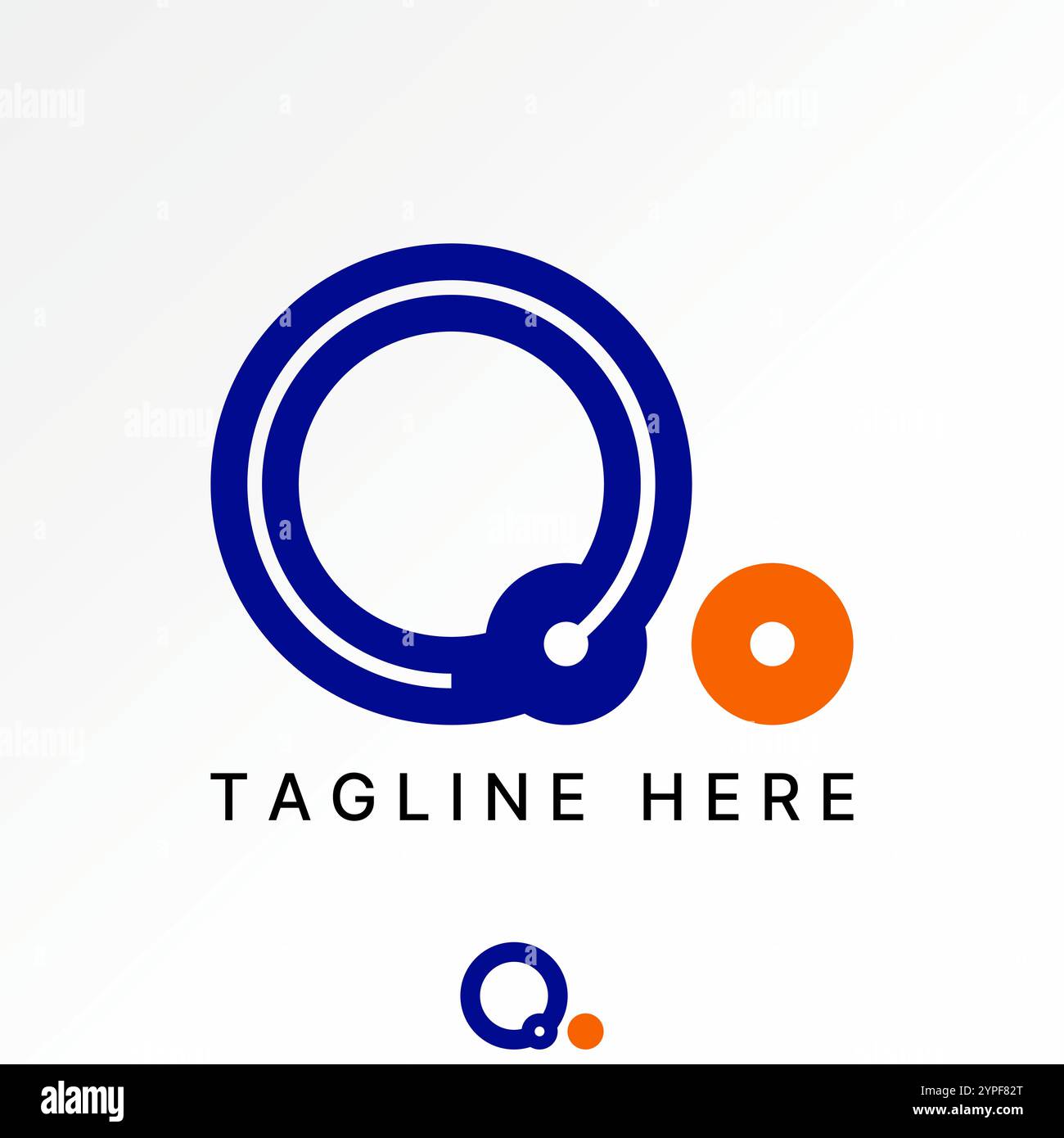 Logo design graphic concept creative premium vector stock image graphic initial O or Q dot font ...