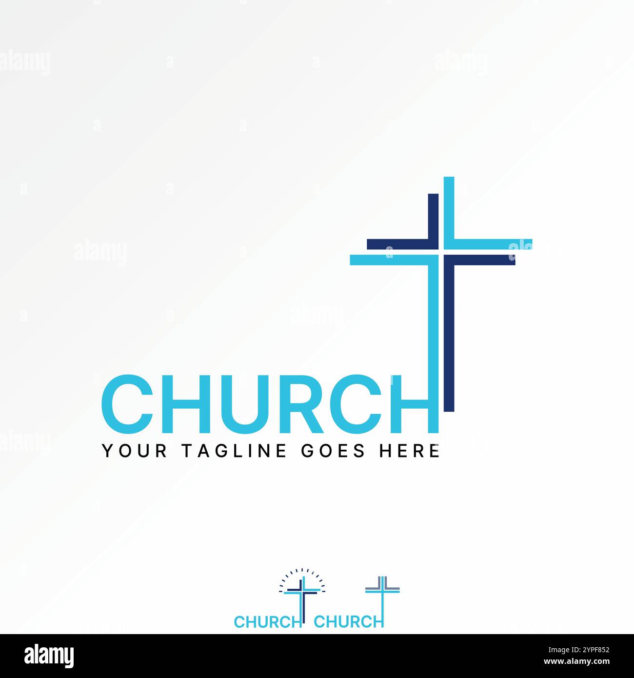 Logo design graphic concept creative premium vector stock image graphic word text Church ...