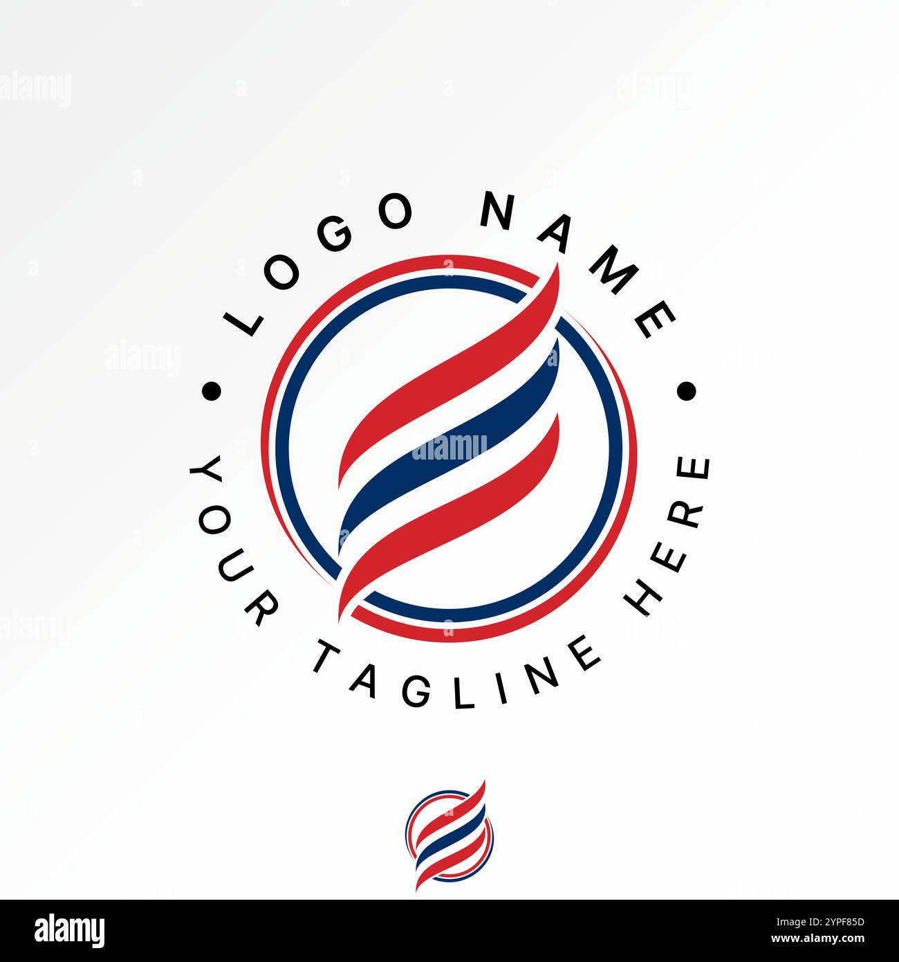 Logo design graphic concept creative premium vector stock image graphic three wave flag initial ...