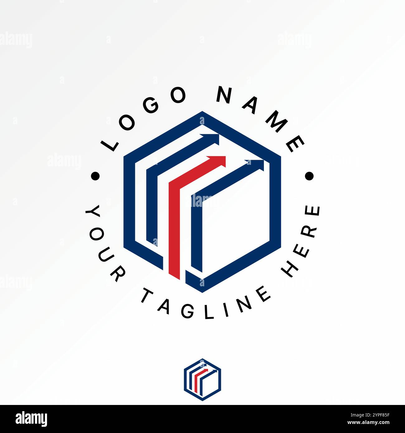 Logo design graphic concept creative premium vector stock image graphic three lines arrow 3D ...