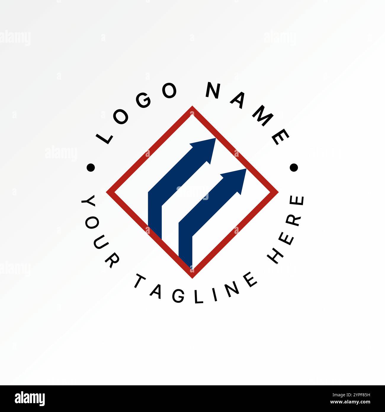 Logo design graphic concept creative premium vector stock image graphic two lines arrow up 3D ...