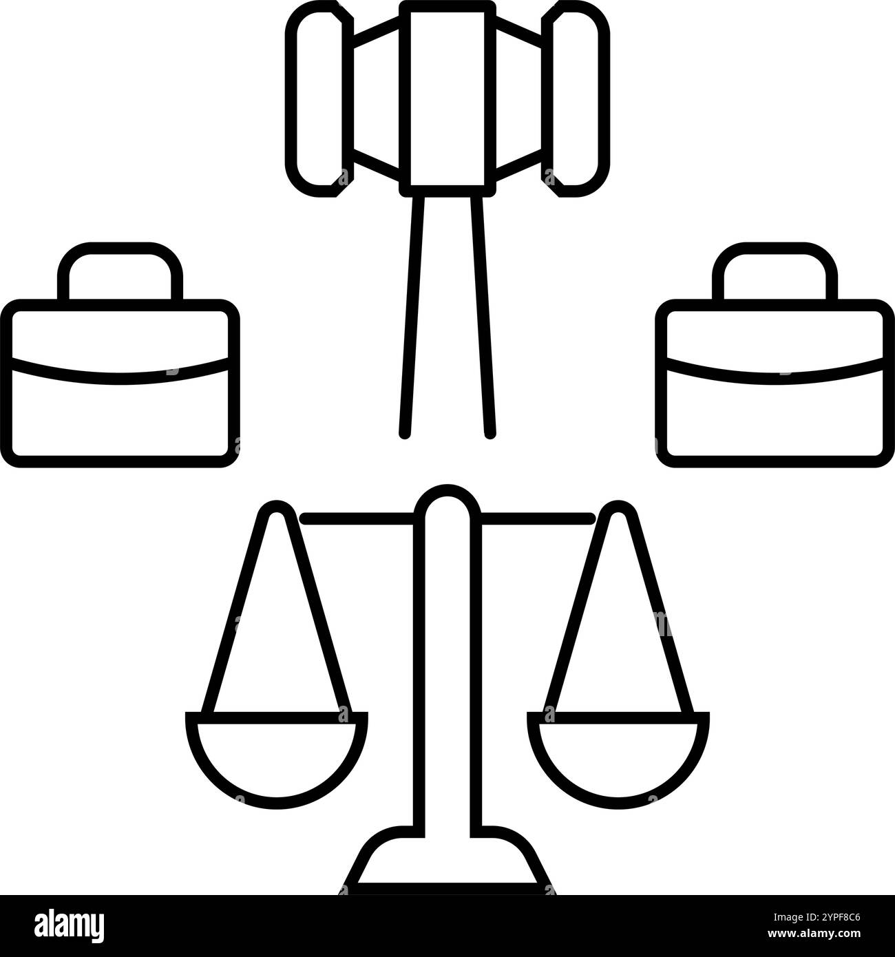 business litigation corporate law line icon vector illustration Stock ...