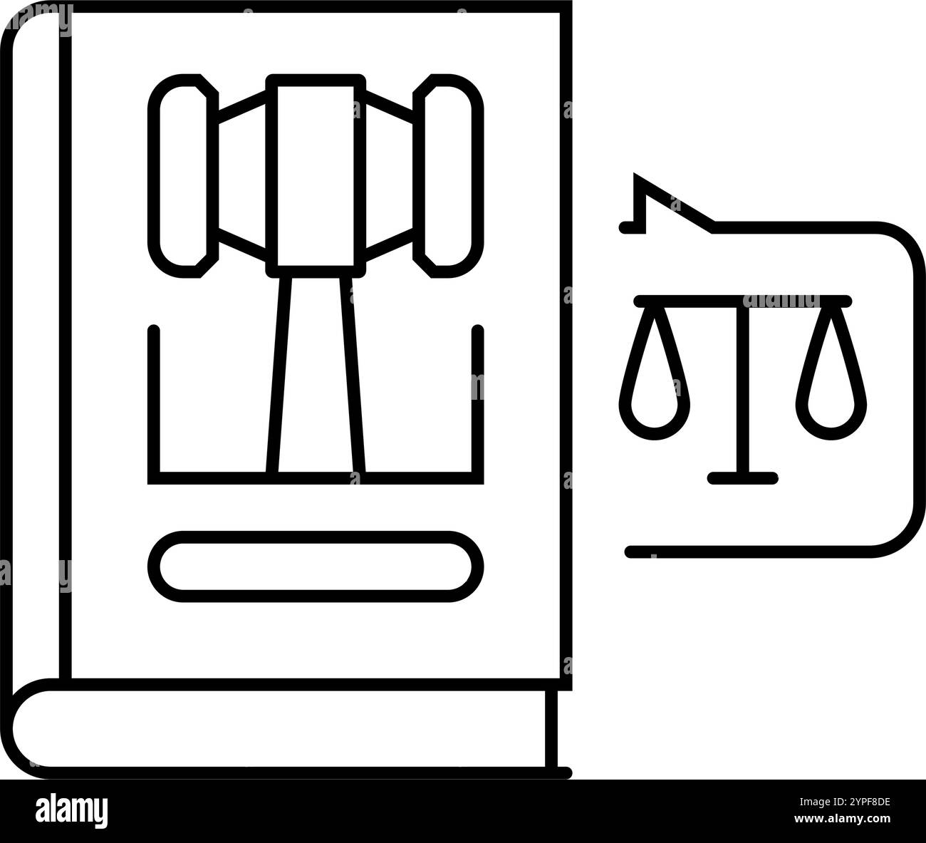 book corporate law line icon vector illustration Stock Vector Image ...