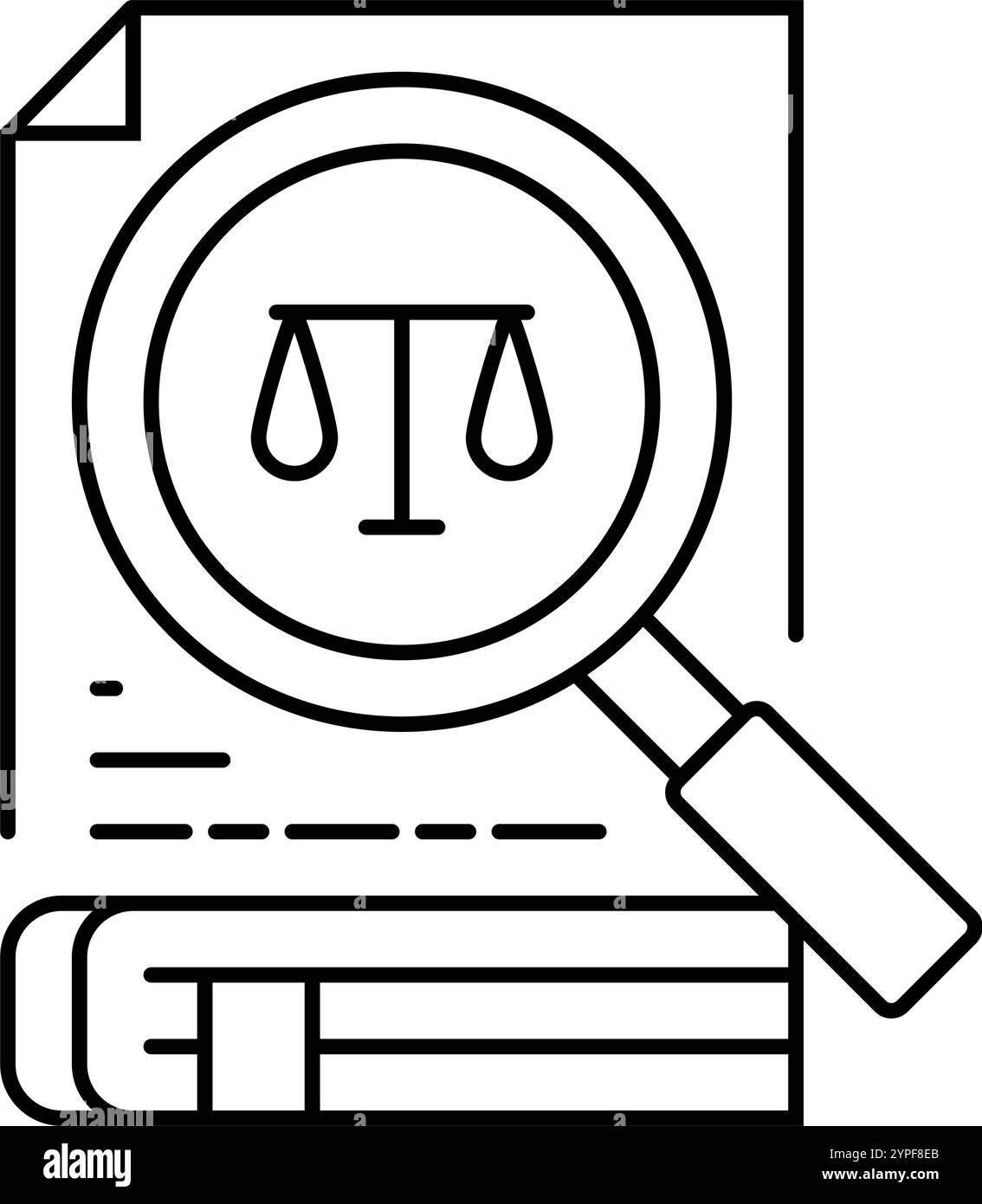 legal research corporate law line icon vector illustration Stock Vector ...