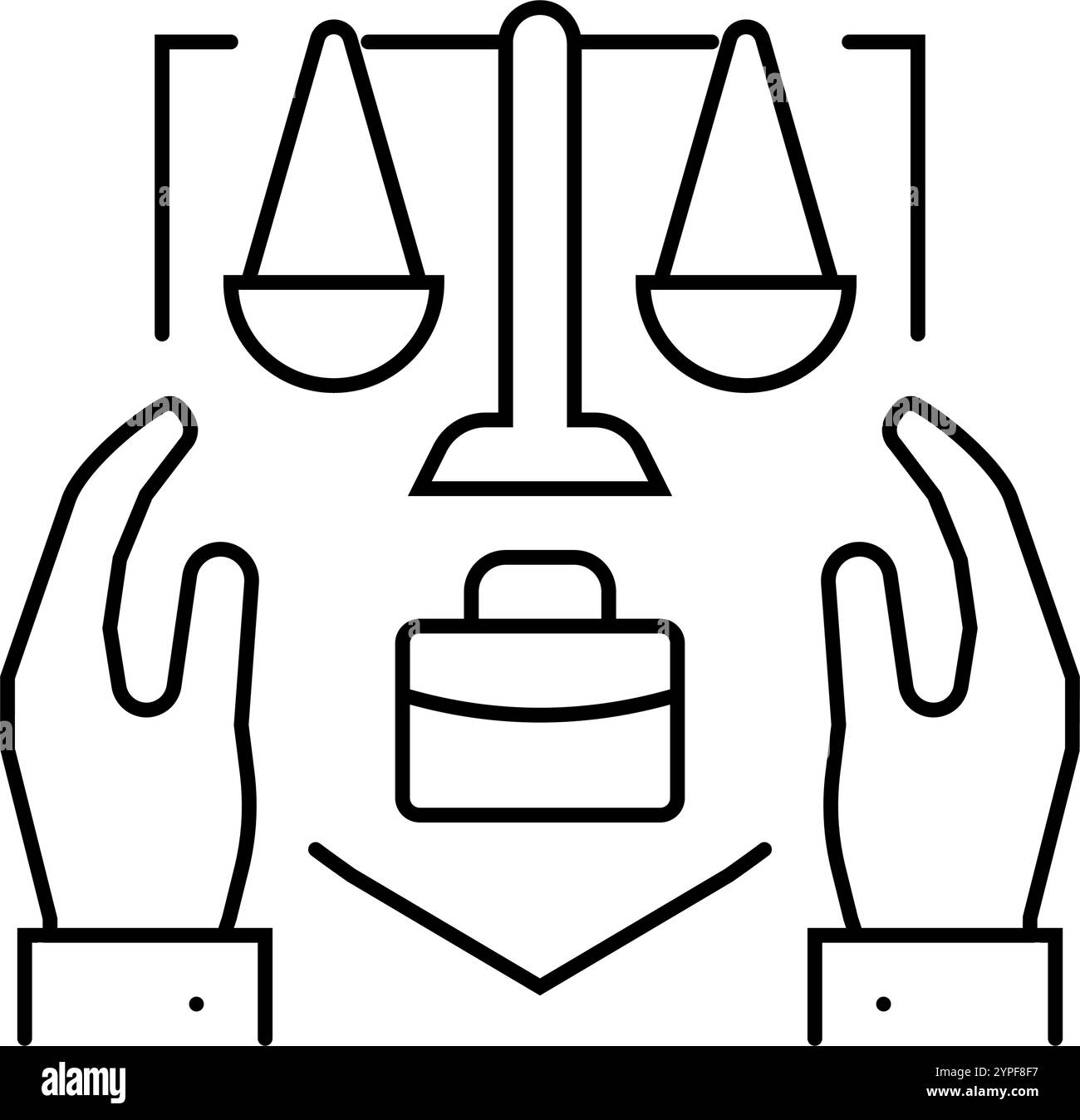 legal shield corporate law line icon vector illustration Stock Vector ...