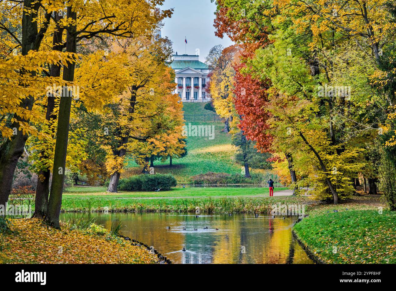 Belvedere Palace, Łazienki Park, autumn, Warsaw, Poland Stock Photo - Alamy