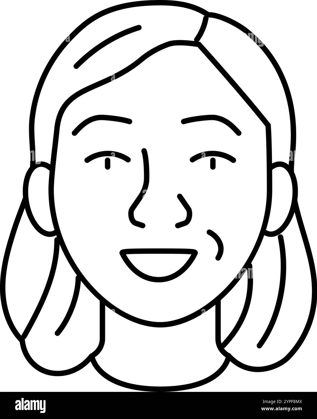 admiration woman expression line icon vector illustration Stock Vector ...