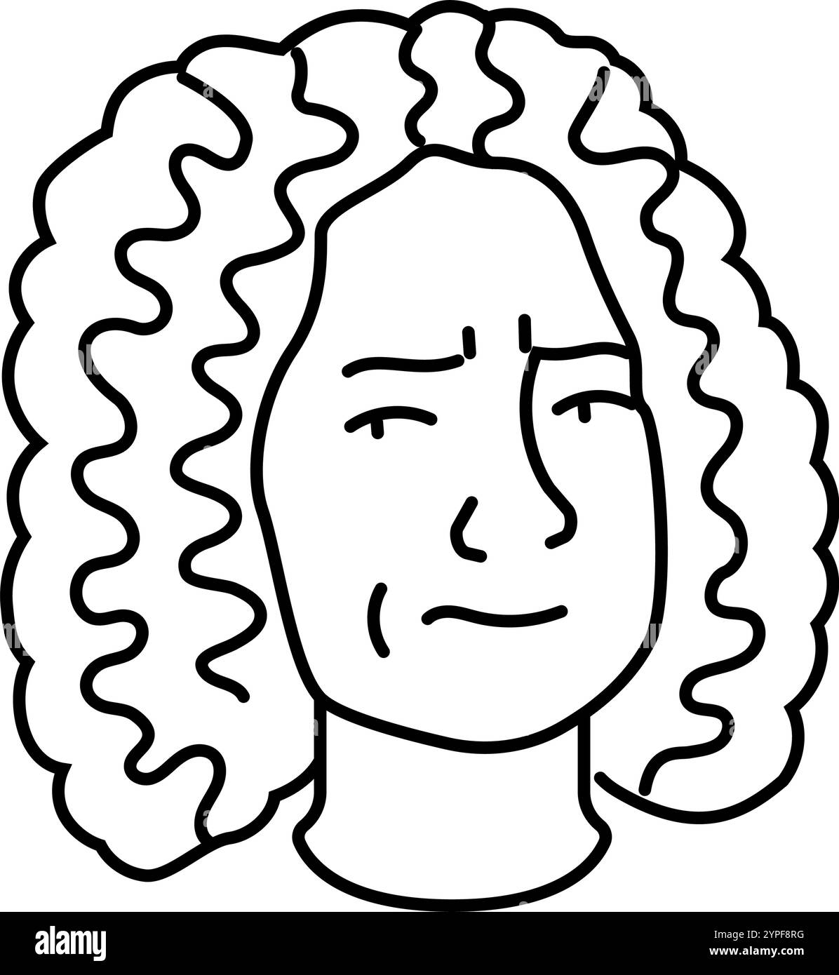 disapproval woman expression line icon vector illustration Stock Vector ...