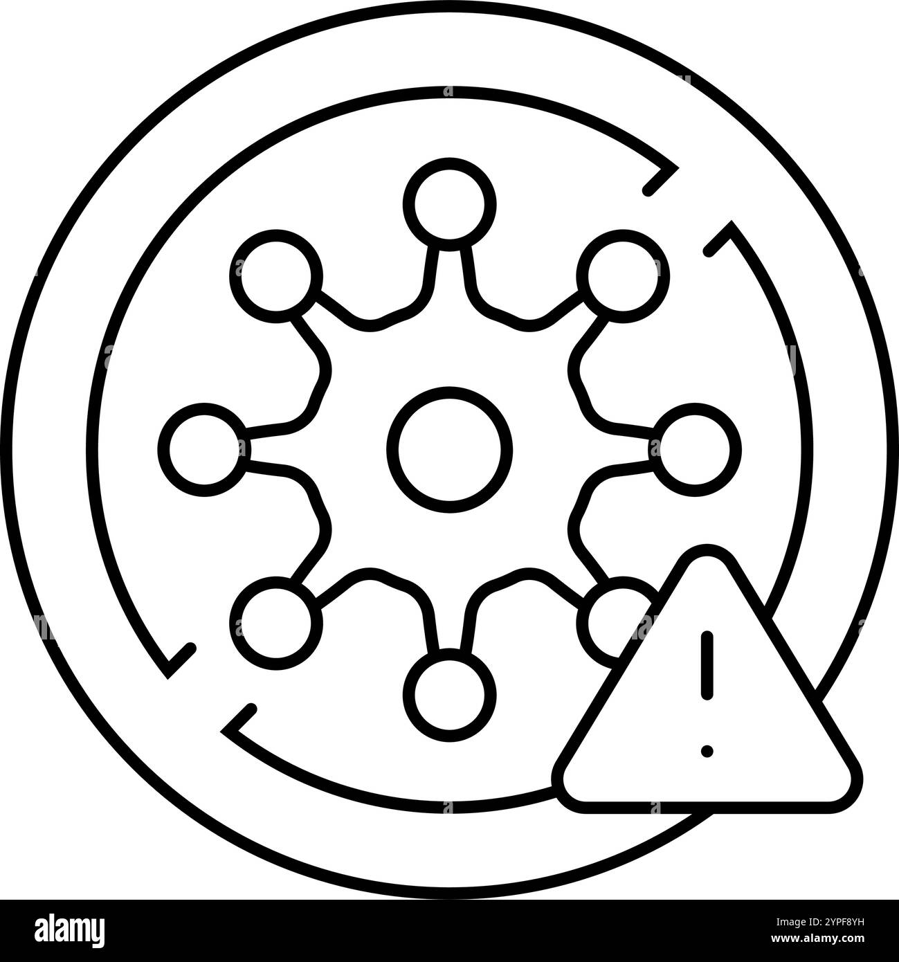 cross contamination prevention line icon vector illustration Stock ...